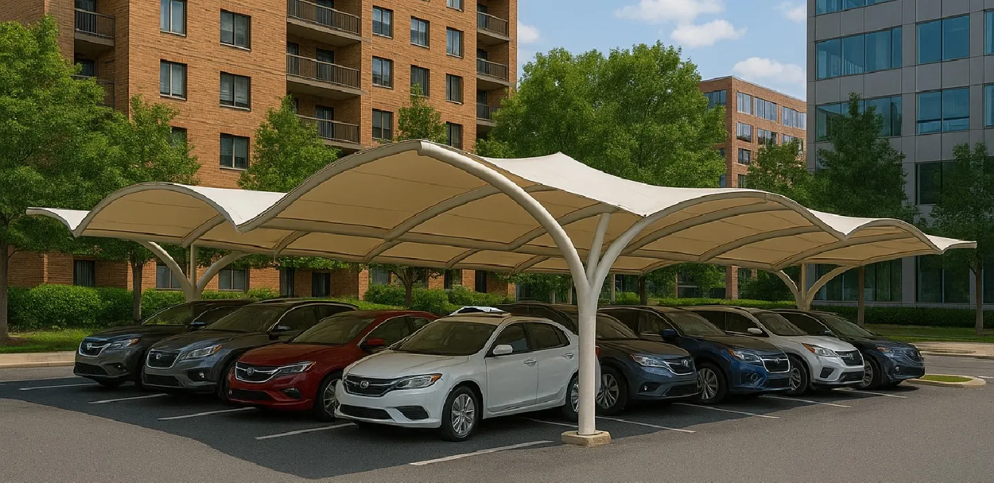 Industrial Car Parking Shade Covers - Arya Engineering